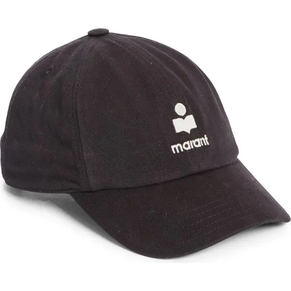 Isabel Marant Tomas Embroidered Logo Baseball Cap - Faded Black