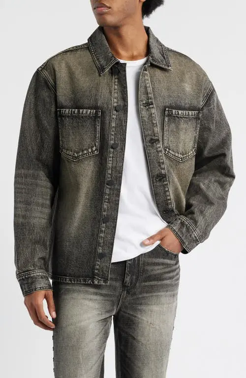 RtA Norris Washed Denim Shirt Jacket