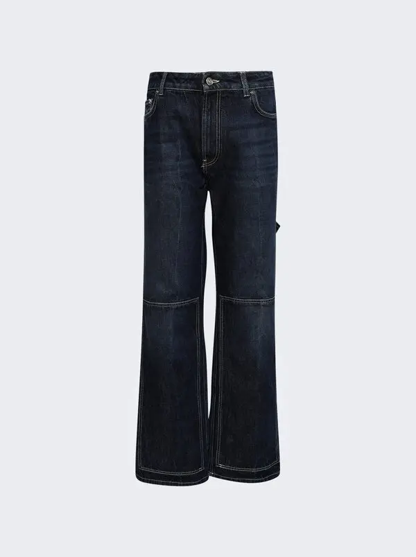 JEAN PAUL GAULTIER Cut-out Wide-leg Jeans - Blue