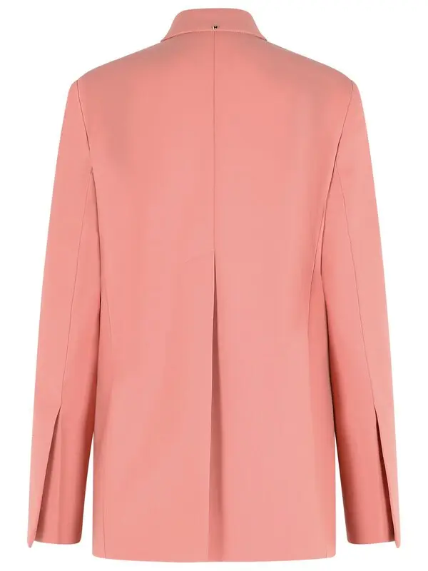 Sportmax Esule Straight Virgin Wool Blazer - Pink