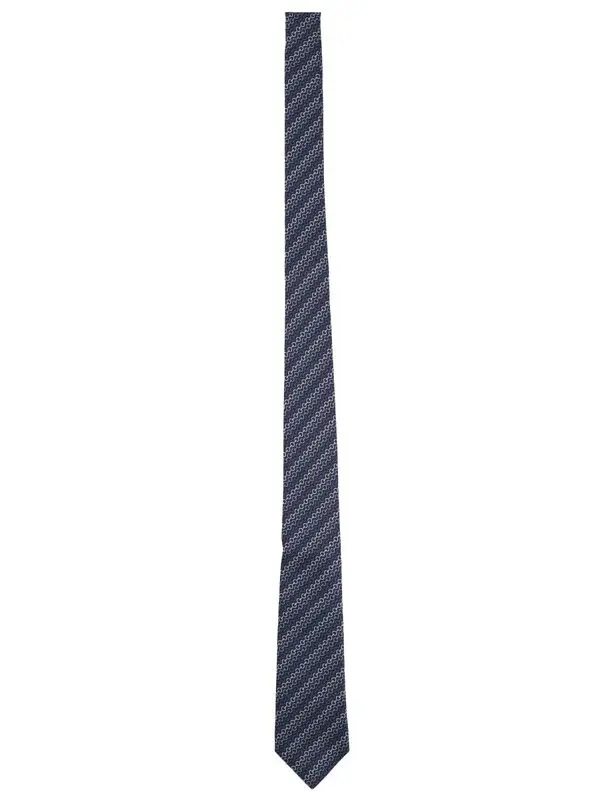 Gucci Printed Neck Tie - Blue