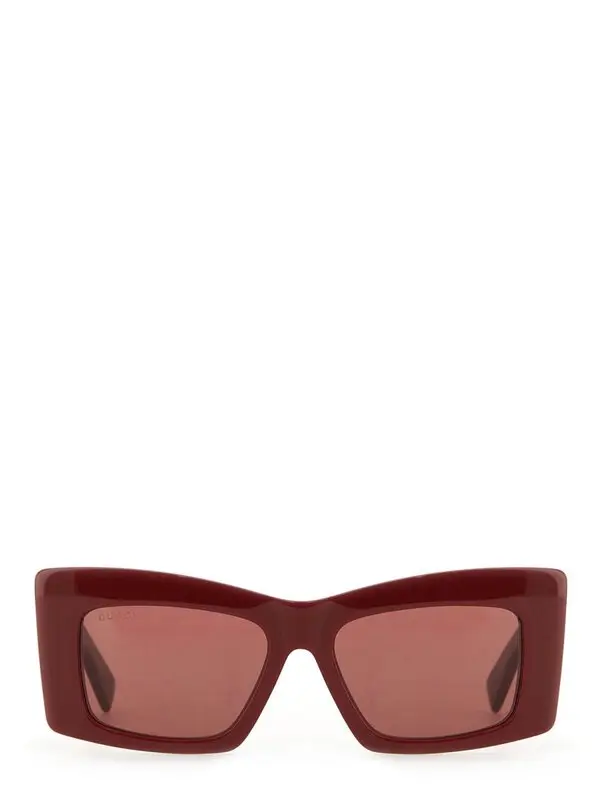 Gucci Square Frame Sunglasses - Red