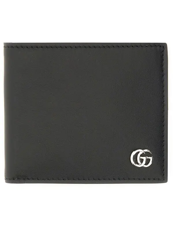 Gucci Bi Fold Wallet 'gg Marmont - Black