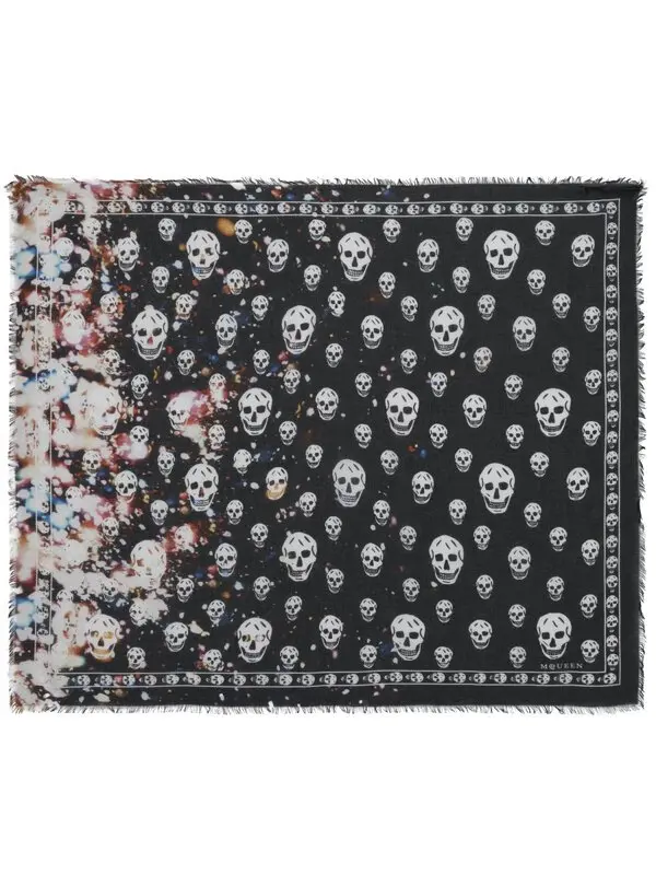 Alexander McQueen Modal-silk Blend Scarf - Black