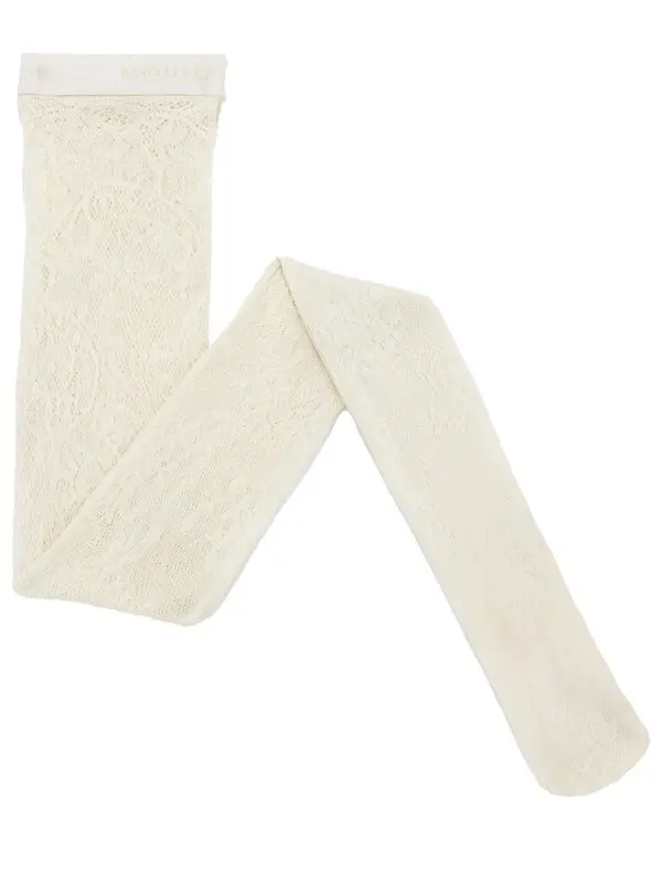 Alexander McQueen Alexander Mc Queen Lace Tights - Ivory