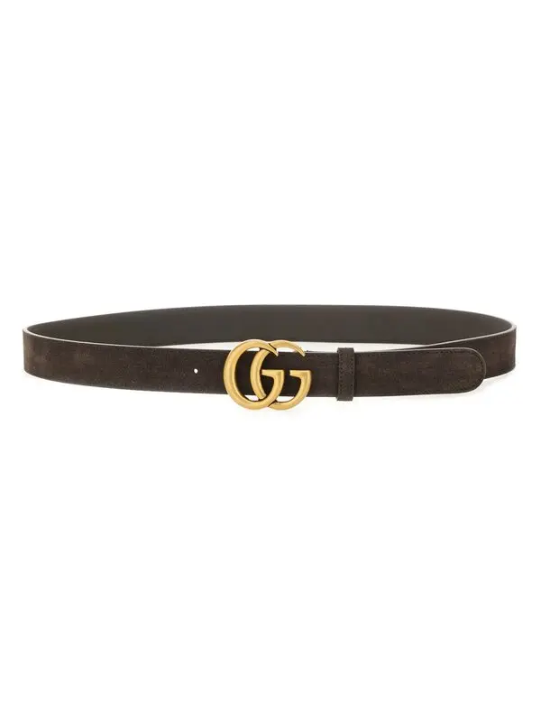 Gucci Gg Marmont Belt - Dark Brown