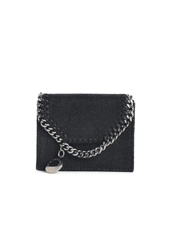 Stella McCartney Falabella Tri Fold' Wallet In 'shaggy Deer - Black
