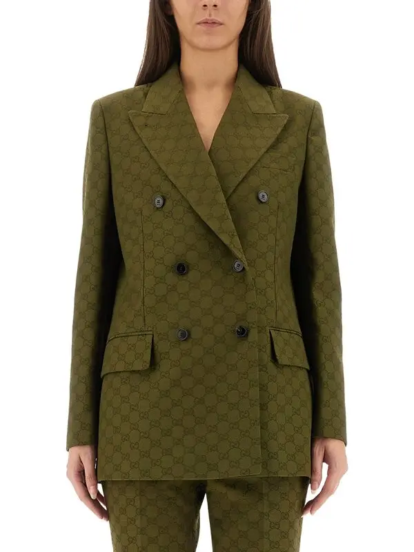 Gucci Gg Fabric Double-breasted Jacket