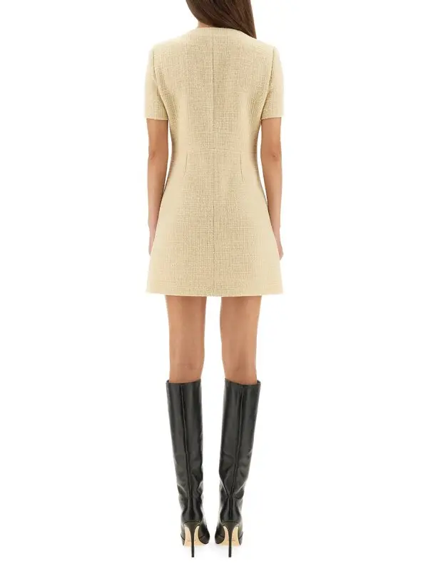 Gucci Fitted Wool Tweed Dress