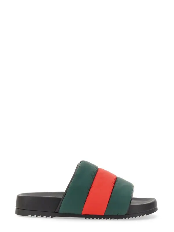 Gucci Slider Sandal With Web Ribbon
