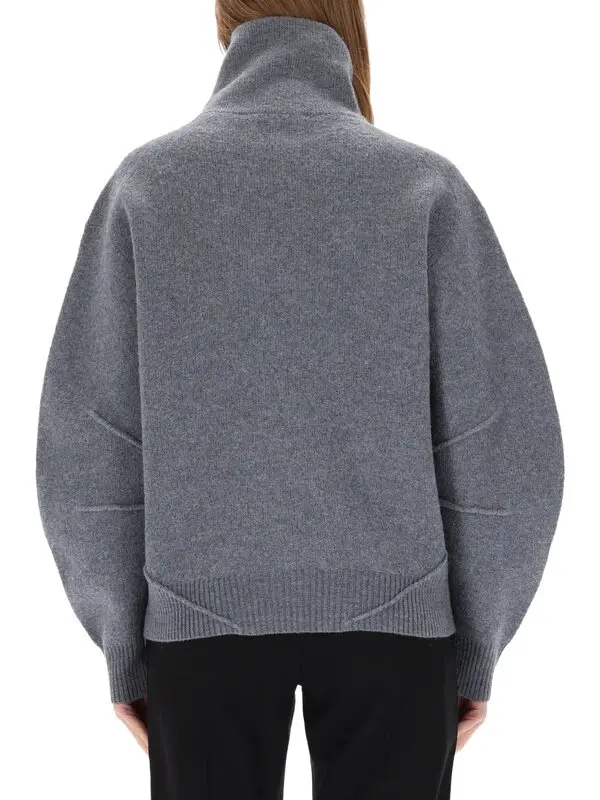 Helmut Lang Zippered 'apex' Jersey - Grey