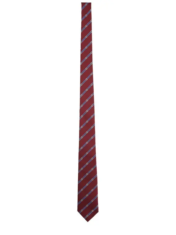 Gucci Gg Jacquard Tie - Bordeaux