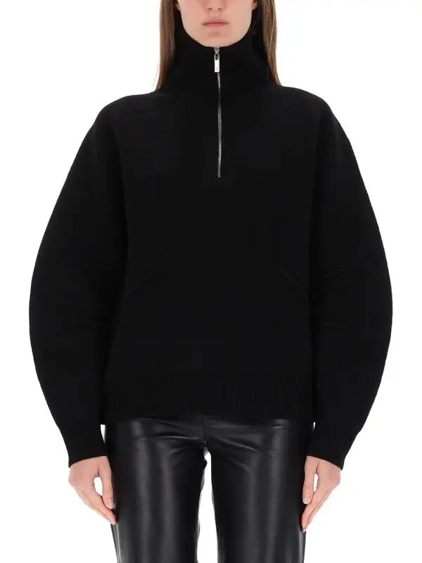 Helmut Lang Zippered 'apex' Jersey - Black