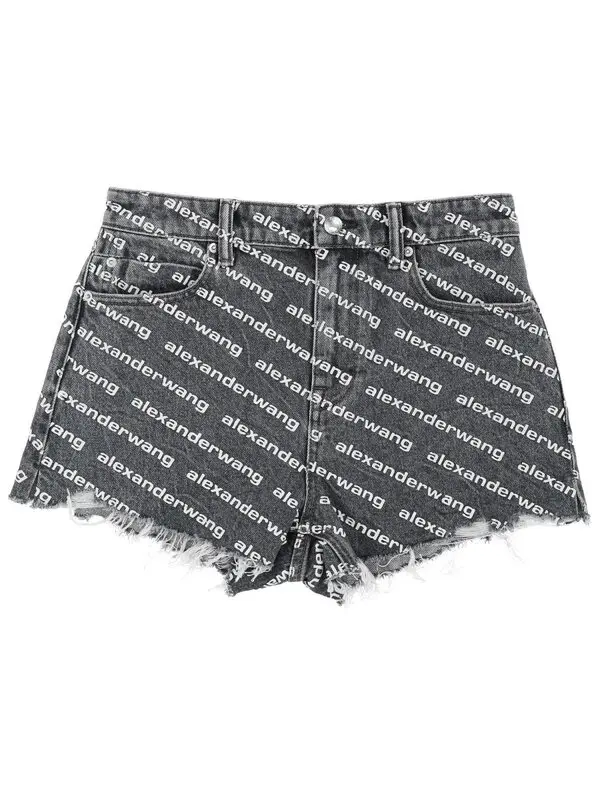 Alexander Wang Logo Shorts - Grey