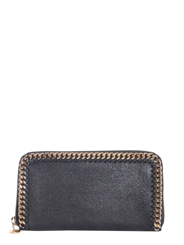 Stella McCartney Zip Around Falabella Wallet - Black