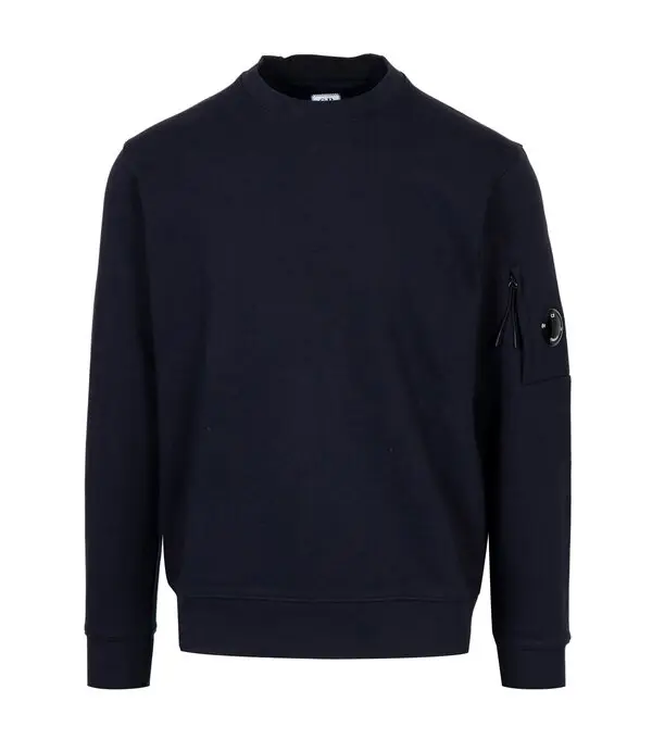 C.P. COMPANY Cotton Crew Neck Sweater - Blue
