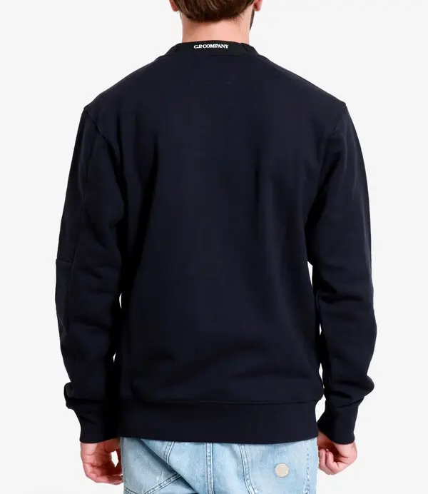 C.P. COMPANY Cotton Crew Neck Sweater - Blue