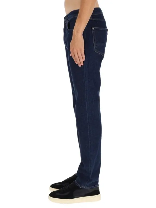 Stone Island Slim Fit Cotton-elastane Pants - Denim