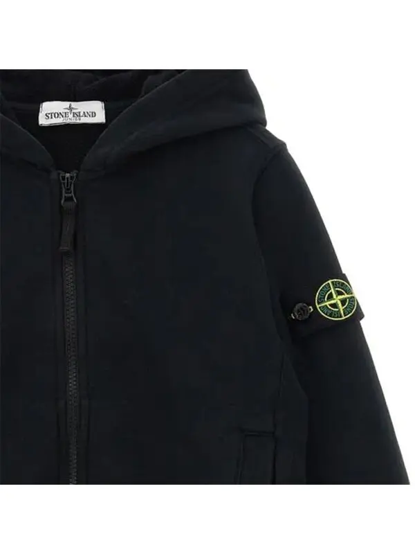 Stone Island Hooded Cotton Sweatshirt - Black