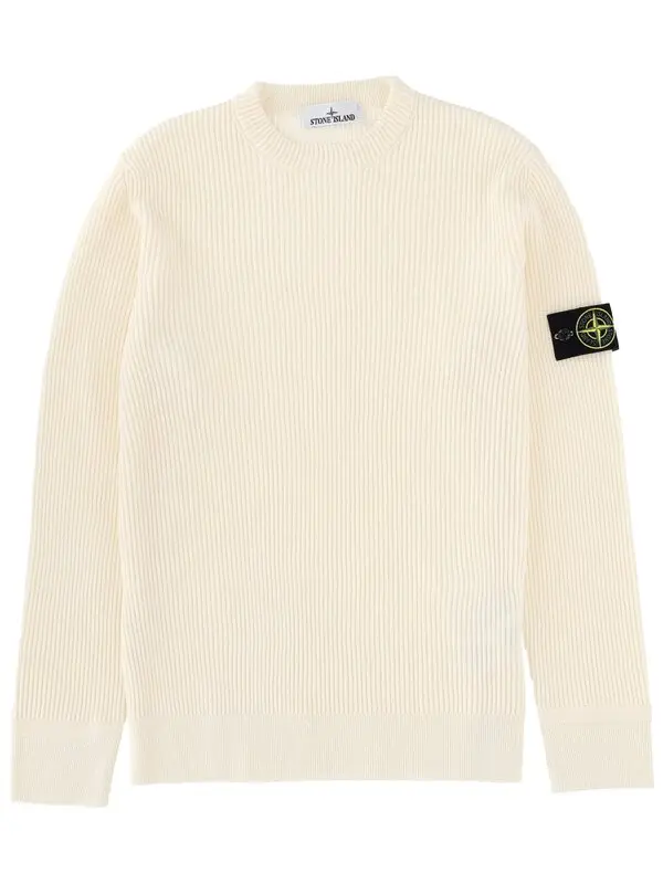 Stone Island Regular Fit Wool Sweater - Ivory