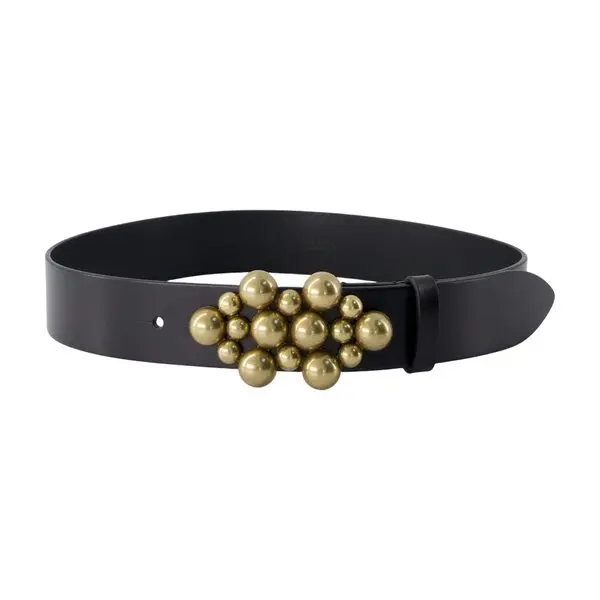 Isabel Marant Vickia Gb Leather Belt - Black