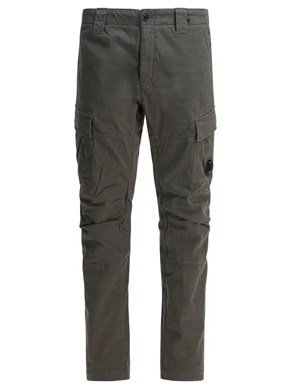 C.P. COMPANY Frosted Stretch Cotton Satin Cargo Pants