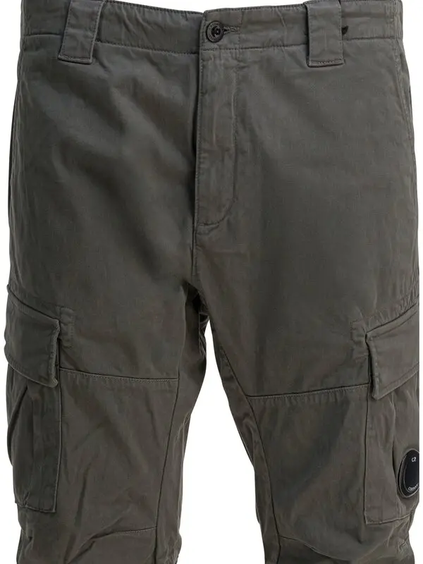 C.P. COMPANY Frosted Stretch Cotton Satin Cargo Pants