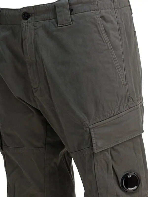 C.P. COMPANY Frosted Stretch Cotton Satin Cargo Pants