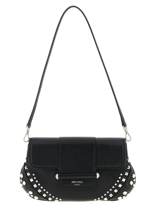 JIMMY CHOO Bar' Wallet On Chain - Black