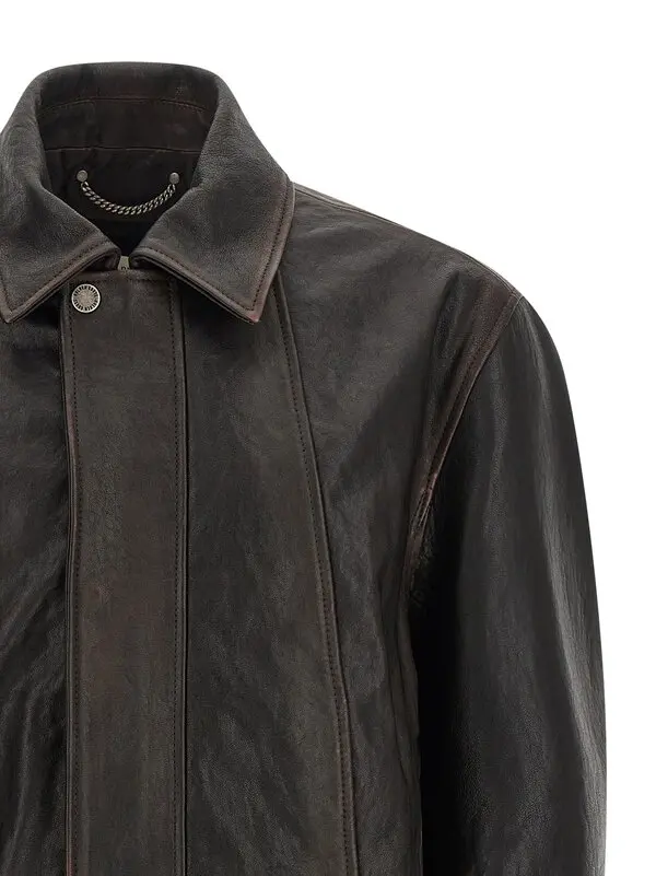 GOLDEN GOOSE Prince Leather Bomber Jacket