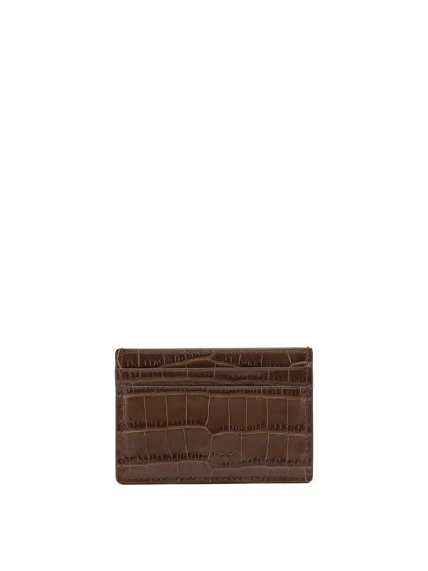 TOM FORD Exotic Line' Card Holder - Brown