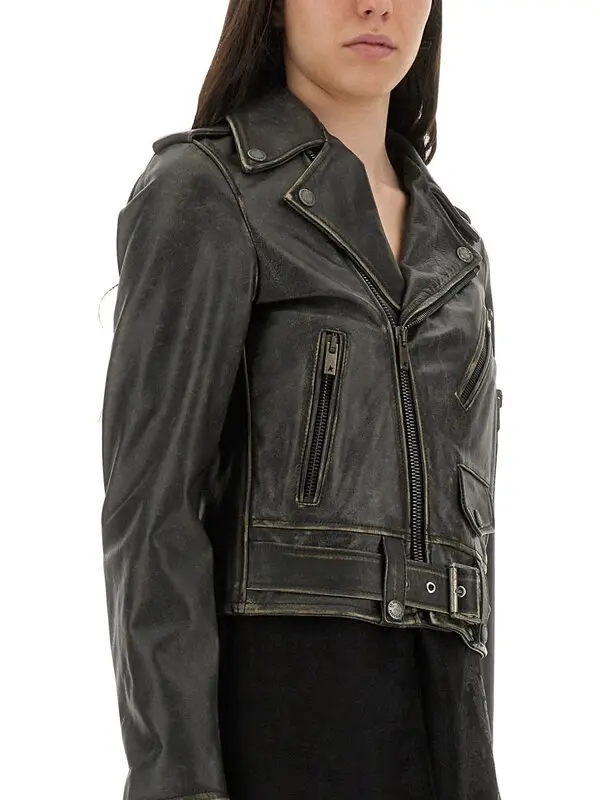 GOLDEN GOOSE Leather Studded Jacket