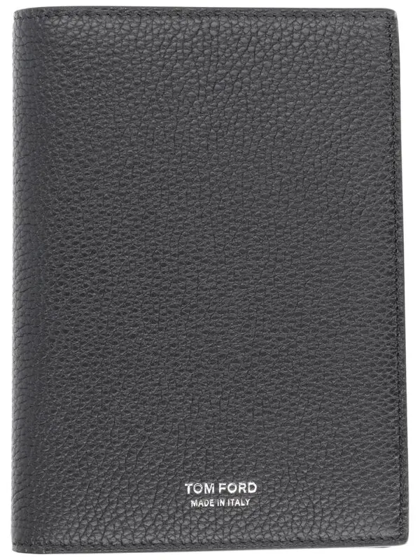TOM FORD Passport Holder With Logo - Black