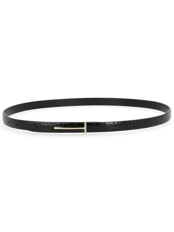 TOM FORD Thin Leather Belt - Black