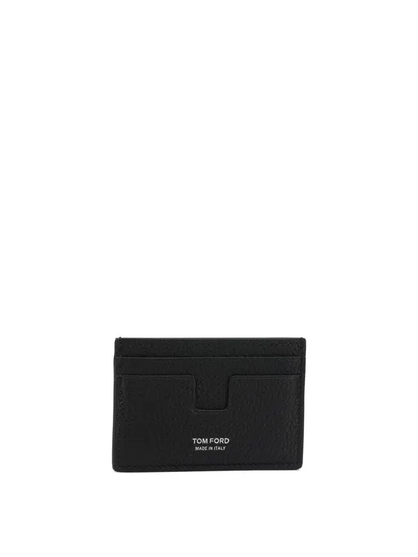 TOM FORD Grained Leather Card Case - Black