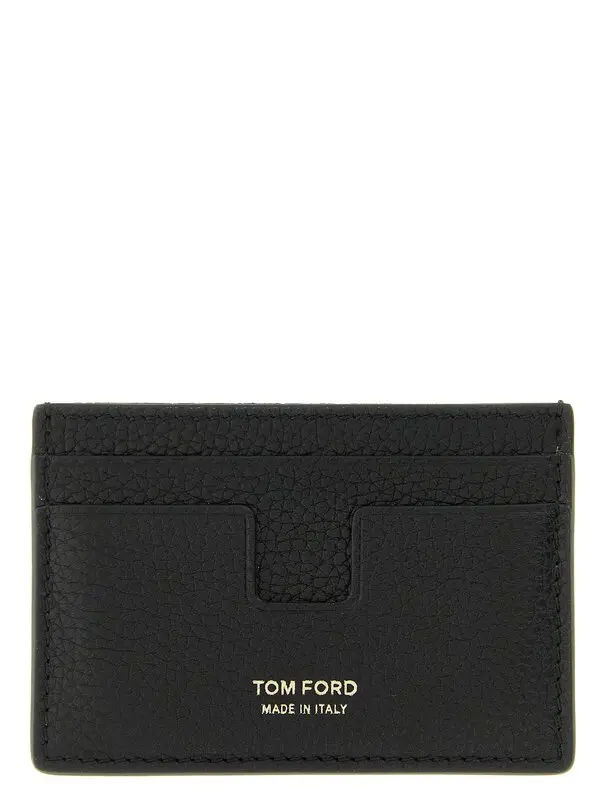 TOM FORD Hammered Card Holder - Black