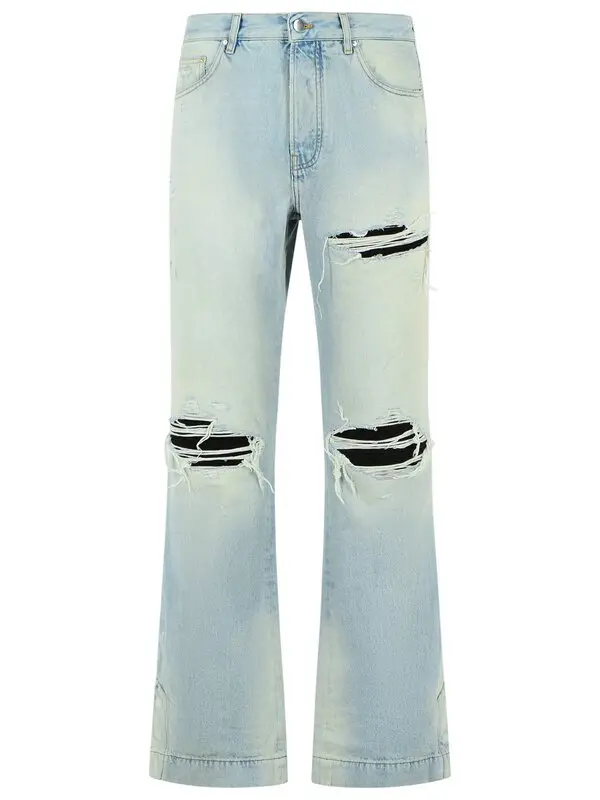 Amiri Flare Cotton Jeans - Light Blue