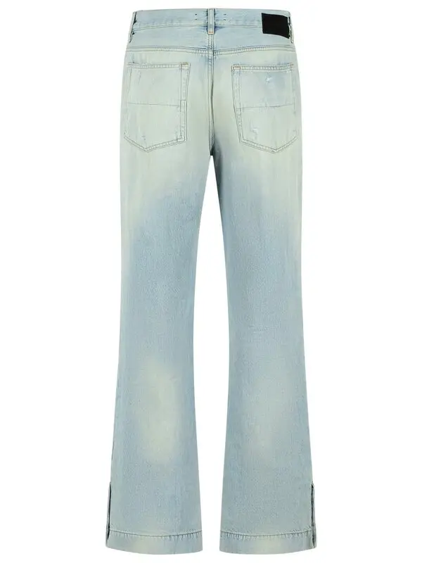 Amiri Flare Cotton Jeans - Light Blue