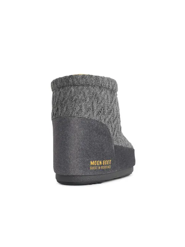Moon Boot Icon Low Nolace Knit Boots - Grey