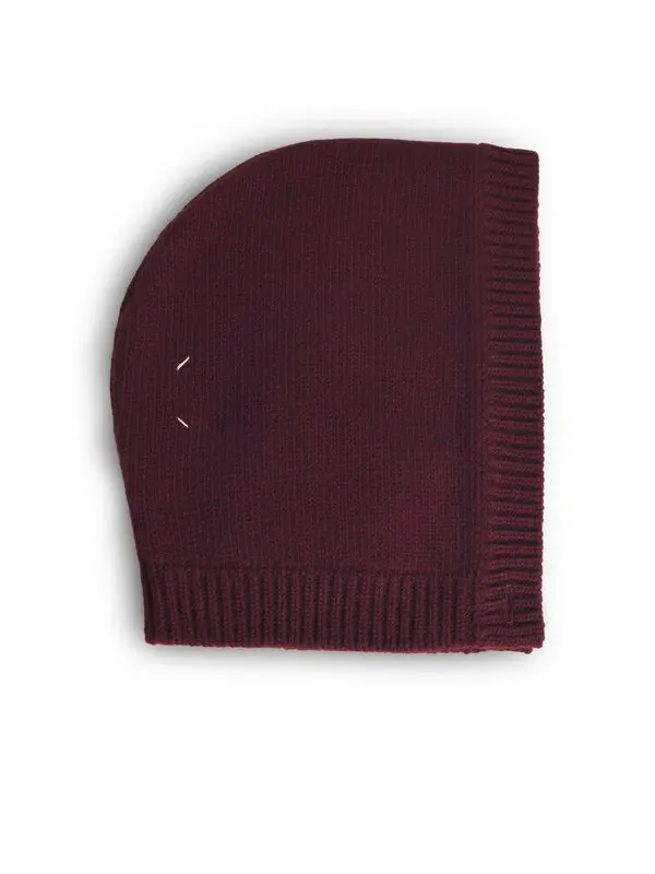 MAISON MARGIELA Virgin Wool Hood - Bordeaux