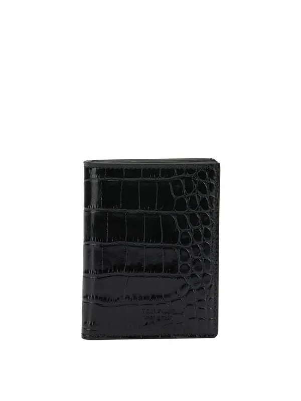 TOM FORD Exotic Line' Folding Card Holder - Black