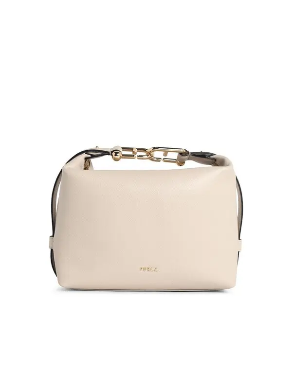 Furla Mini 'tonie' Leather Shoulder Bag - Ivory