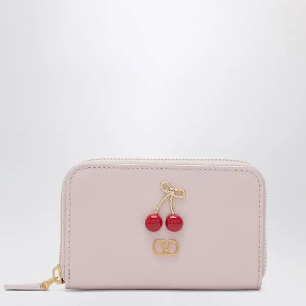 Valentino Garavani Quartz Cherryfic Zip Around Wallet - Pink