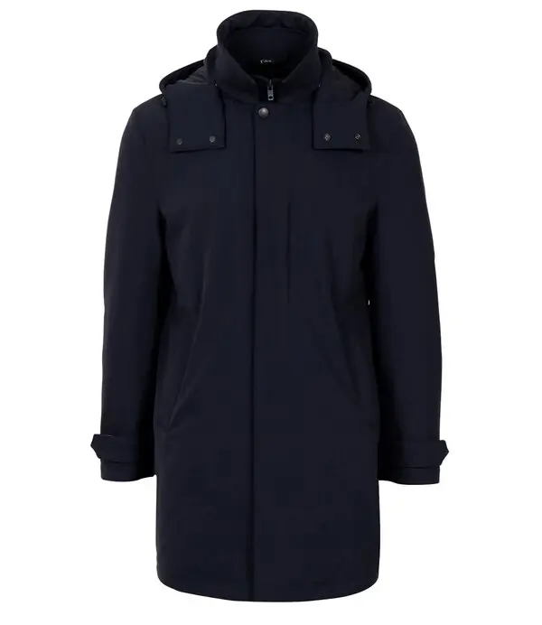 FAY Midi Coat With Removable Hood