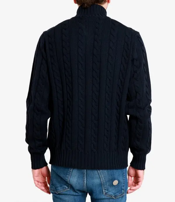 FILIPPO DE LAURENTIIS Wool Braided Knit Sweater