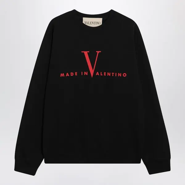 Valentino Garavani Cotton Crewneck Sweatshirt - Black