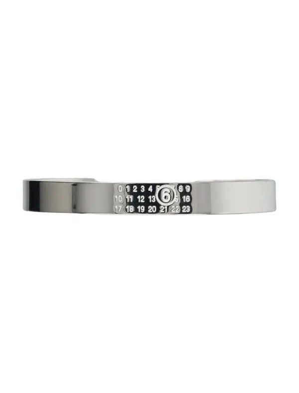 MAISON MARGIELA Embossed Cuff Bracelet - Silver