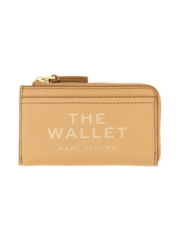 Marc Jacobs Leather Card Holder - Beige