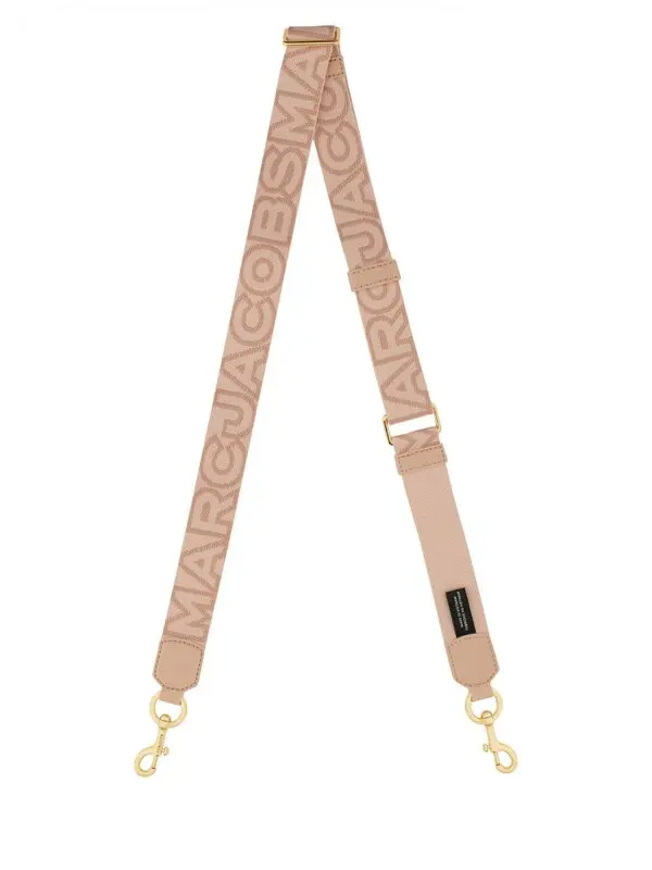 Marc Jacobs Shoulder Strap With Logo - Beige
