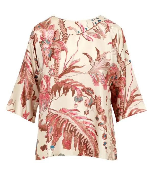 Max Mara Printed Silk Top